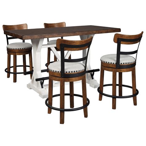 Signature Design By Ashley Valebeck 5 Piece Counter Height Table Set
