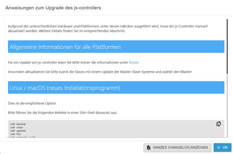 update js controller verbesserungswürdige anleitung