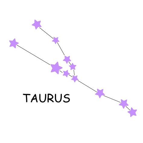 Constellation Of The Zodiac Sign Taurus Constellation Isolated On