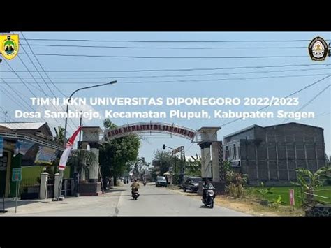 Video Profil Desa Sambirejo YouTube