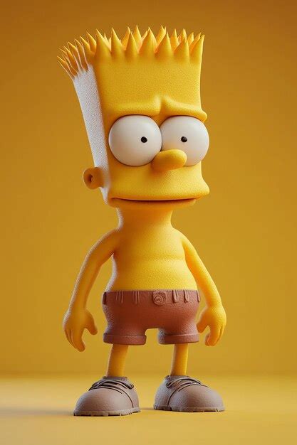 3d Cartoon Bart Simpson Full Body Character Premium Ai Generated Image