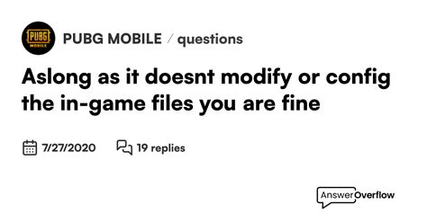 Aslong As It Doesnt Modify Or Config The In Game Files You Are Fine Pubg Mobile