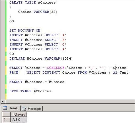 Get The Column Data In A Single Row With Comma Separator In Sql Programmingocean