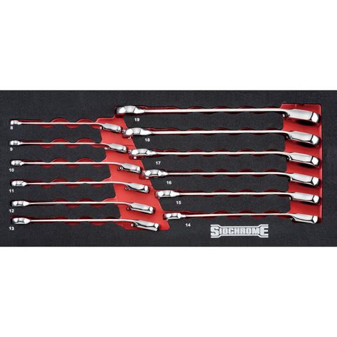 Sidchrome 12 Piece Metric Geared Spanner Custom Kit Set Bunnings Australia