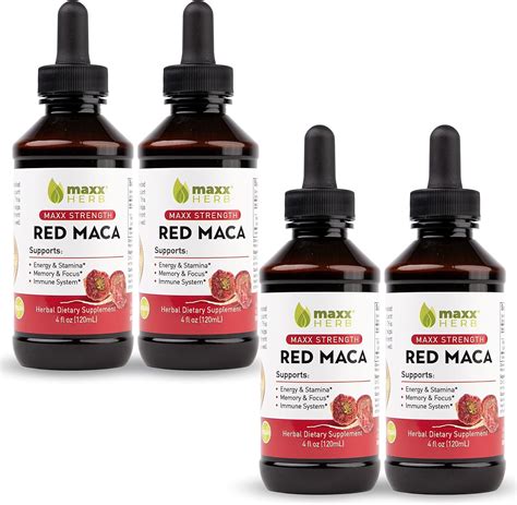 Maxx Herb Red Maca Root Extract Max Strength Liquid Drops Absorb
