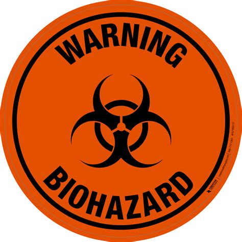 Warning Biohazard Floor Sign