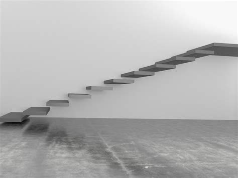 Premium Photo Abstract Stairs In Interior 3d Rendering