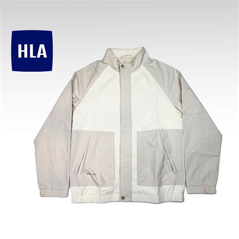 HLA Contrast Colour Strand Up Collar Zipped Casual Jacket Men HWJAD1Y078A78 Shopee Malaysia