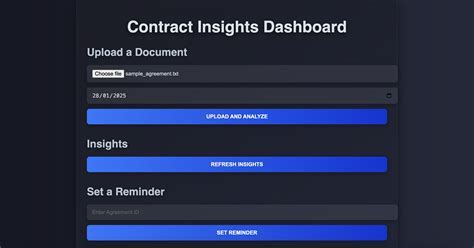 ai powered contract insights dashboard devpost