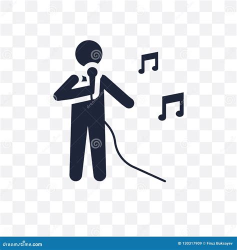 Singing Transparent Icon Singing Symbol Design From Activity An Stock