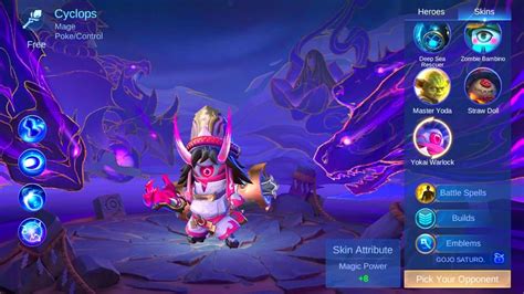 Epic Skin Cyclops Yokai Warlock Gameplay Mobile Legends YouTube