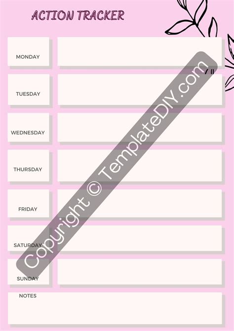 Action Tracker Template Blank Printable In Pdf And Word Tracker Getting Things Done Planning