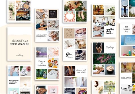 Self Care Vision Board Printable Vision Board For Women Vision Board