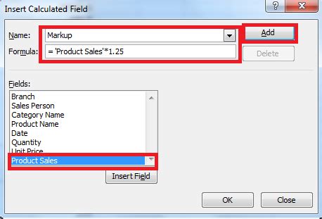 PivotTables Calculated Fields Sage Intelligence