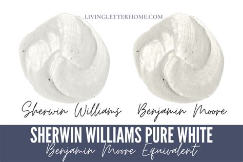 Sherwin Williams Pure White Benjamin Moore Equivalent Living Letter Home