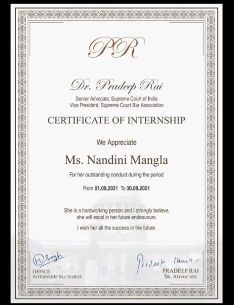 Nandini Mangla On Linkedin Internship Research Team Supremecourt