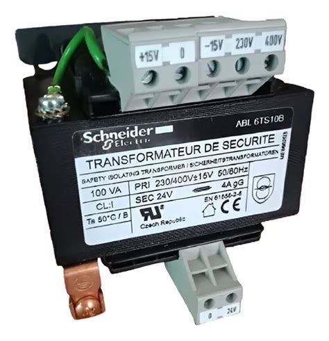 Transformador 230 240v Sec24v 100va Schneider Abl 6ts10b Mercadolibre