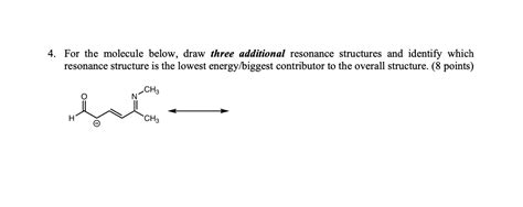 solved for the molecule below draw three additional