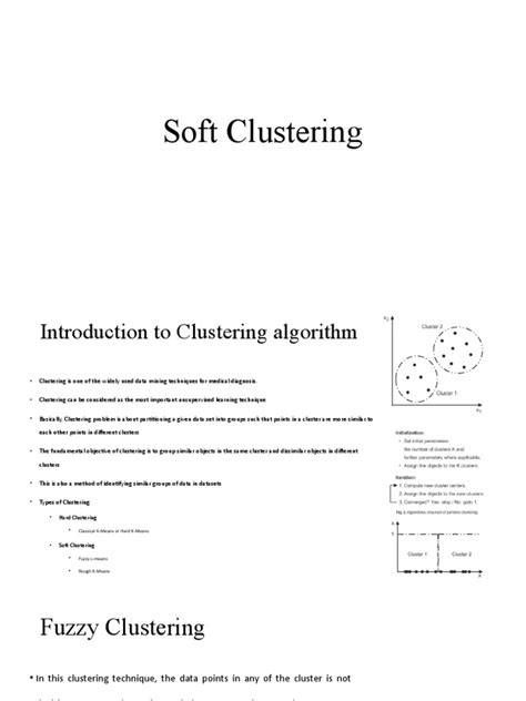 Soft Clustering Pdf Cluster Analysis Intelligence Ai And Semantics