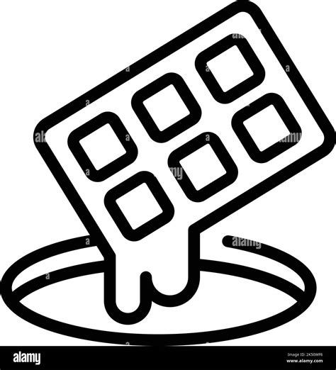 Chocolate Bar Icon Outline Vector Candy Food Egg Cake Stock Vector