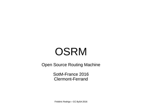 Osrm Open Source Routing Machine Odp Technology Computing