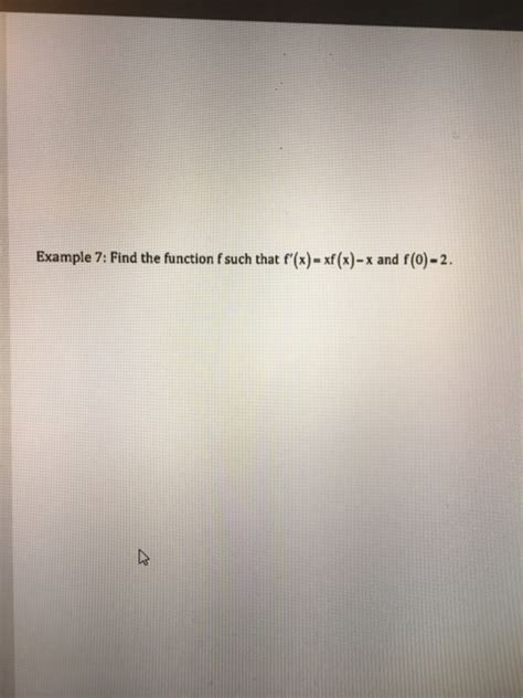 Solved Find The Function F Such That Fx Xfx X And