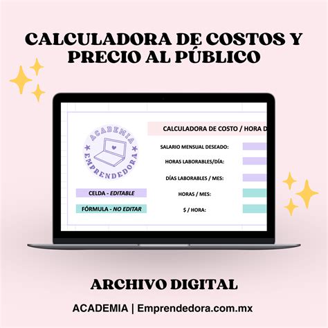Calculadora Maestra De Costos Y Precio De Venta Archivo Digital Mi