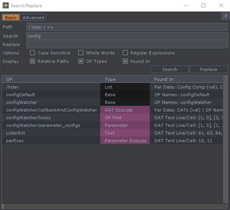 SearchReplace Dialog Derivative
