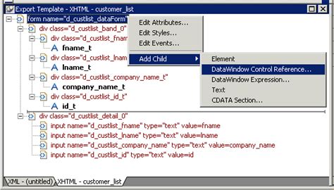 Editing Xhtml Export Templates Datawindow Programmers Guide