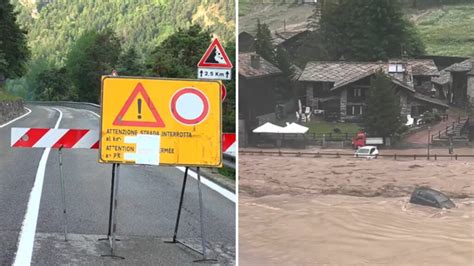 Il Maltempo Flagella Il Nord Ovest Torrenti In Piena In Valle D Aosta