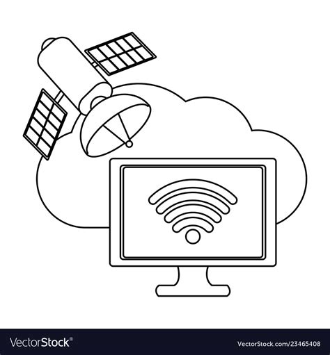 Technology Computing Cartoon Royalty Free Vector Image