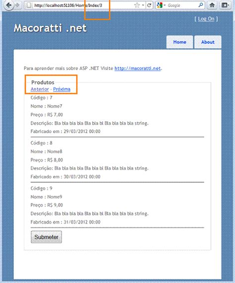 ASP NET MVC 3 Navegação e Paginação C usando NBuilder