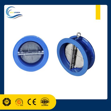 Api Iso Ductile Cast Iron Wafer Type Dual Plate Double Door Check Valves Non Reture Valve