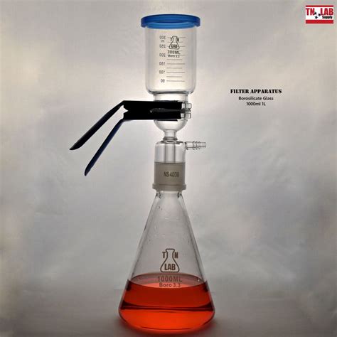 Vacuum Filtration Apparatus Kit Frit Buchner Borosilicate Glass 1000ml