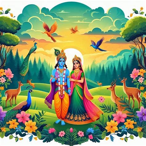 Radha Krishna Amor Divino Krishna Leela Radhas Devoção Senhor Krishna
