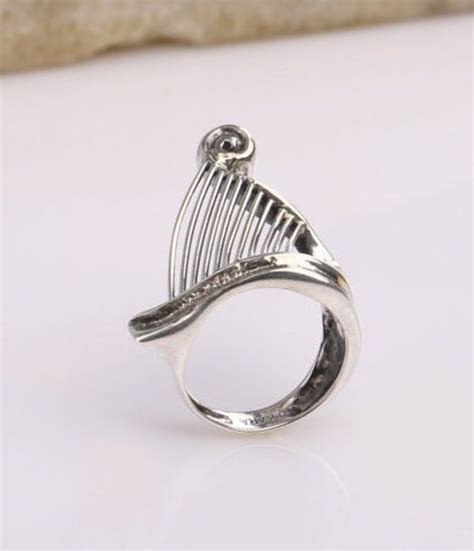 Lyre Ring Harp Ring Sterling Siver Lyre Jewelry Music Lover Best