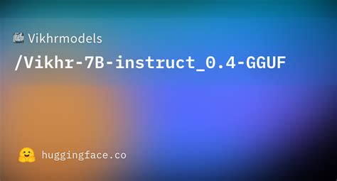Vikhr 7b Instruct04q4kmgguf · Vikhrmodelsvikhr 7b Instruct04