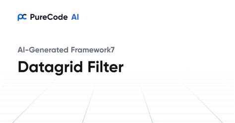 Build And Deploy Framework7 Datagrid Filter Quickly