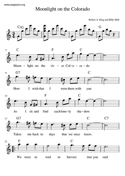Slim Whiteman Moonlight On The Colorado Violin Score Pdf Free Score