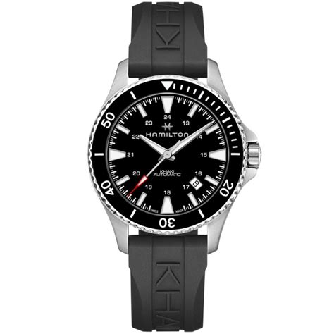 Hamilton Khaki Navy Scuba Auto Watch Black 40 Mm Diameter H82335331