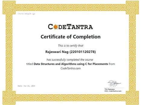 Datastructures Algorithms Cprogramming Codingskills Rajeswari Nag
