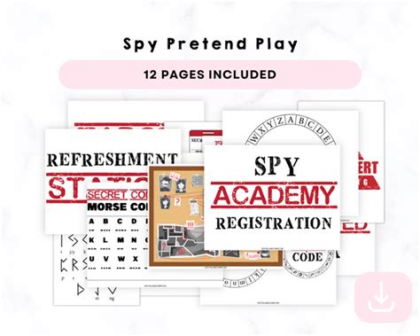 Printable Spy Pretend Play Crystalandcomp