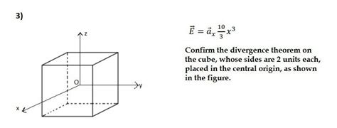 Solved 3 10 Z Confirm The Divergence Theorem On The Cube