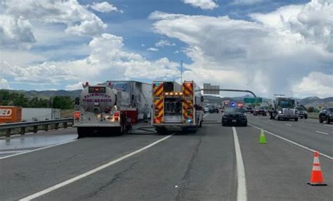 Trailer Truck Catches Fire On Eastbound Interstate 70 In Wheat Ridge