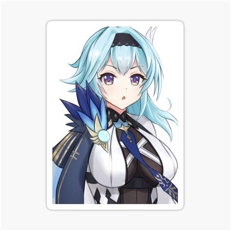 Cute Eula Genshin Impact Sticker By Sasquachnime Redbubble