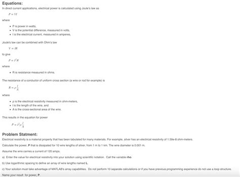 Please Use Matlab Code Equationsin Direct Current