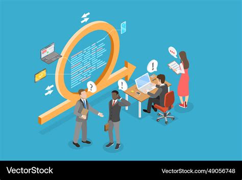 3d Isometric Flat Of Scrum Royalty Free Vector Image