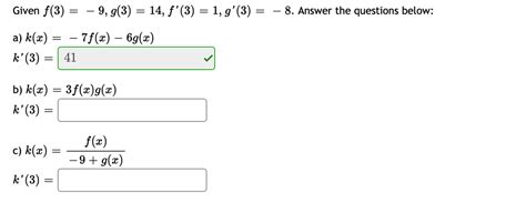 answered given f 3 9 g 3 14 f 3 1 … bartleby