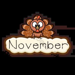 Cartoon Cute Style November Clipart Png Images Psd Free Download