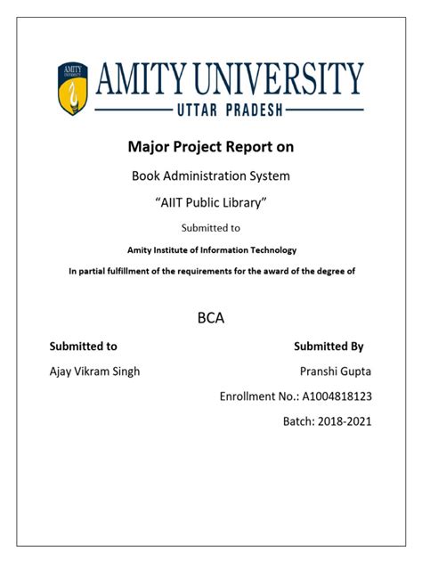 Major Project Report Pdf